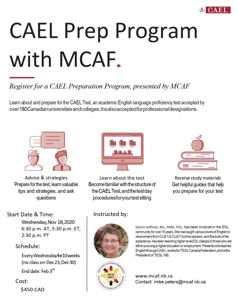 CAEL prep course - MCAF